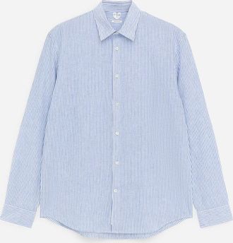 Arket Hemd Aus Baumwollmischung -Blau