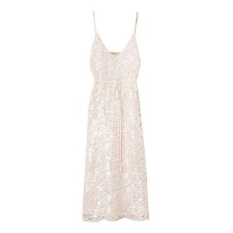 Twinset Femme, Robes, Rose, Taille: 36 FR Robe Midi Orn&eacute;e de Sequins