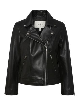 Vero Moda Y.A.S Damen YASPHIL 7/8 Leather Jacket NOOS Lederjacke, Black, XXL