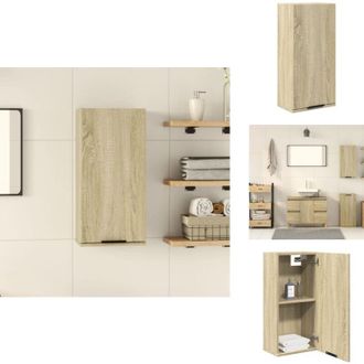 vidaXL Wand-Badschrank Sonoma-Eiche 32x20x67 cm - Wanderschrank - Badschrank - Badezimmerm&ouml;bel - Holzwerkstoff - Sonoma-Eiche