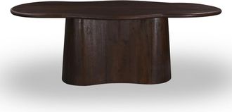 Giga Meubel Esstisch Organische Form - Braun - 220cm - Esstisch Jessie