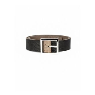 Orciani Double-sided Hammered Leather Belt - - Accessories - Herren - Schwarzk - 100 CM