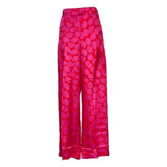 Dries Van Noten Fantasia Ovali Wide Hosen - - Trousers - Damen - Rot - S