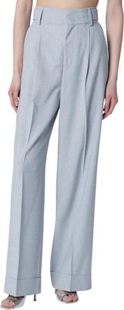 Alberta Ferretti Femme, Pantalons, Bleu, Taille: 40 FR Pantalon &agrave; plis sur le devant