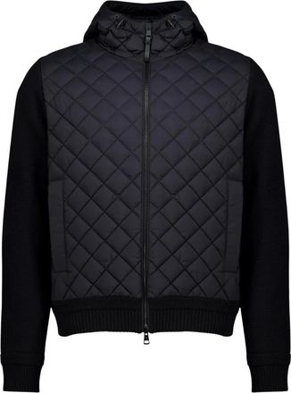Moncler Homme, Pulls, Noir, Taille: M Cardigan en Laine et Cachemire