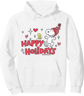Peanuts Weihnachtsmütze Snoopy Woodstock Weihnachtsmannmütze Happy Vintage Treats Pullover Hoodie
