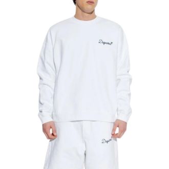 Dsquared2 D2 Signature Relax Fit Rundhalspullover - - Sweatshirts & Hoodies - Herren - Wei&szlig; - M