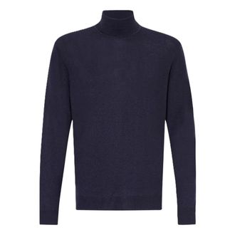 Baldessarini Homme, Pulls, Bleu, Taille: XL Col Roul&eacute; &agrave; Revers