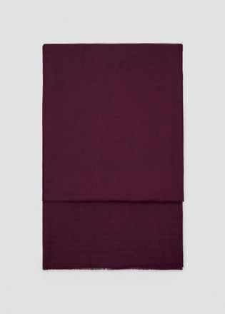 Mango Foulard bords effiloch&eacute;s bordeaux - Femme - Taille unique - MANGO