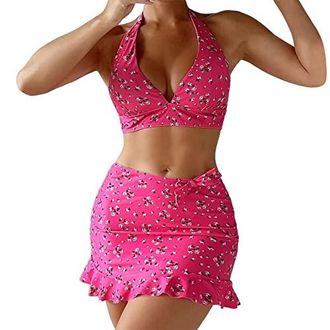Generic Bikini Sexy Femme Maillot de Bain Ensemble Bikini Trois Pi&egrave;ces Imprim&eacute;, Maillot de Bain Sexy pour la Plage et Piscine