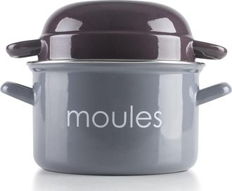 Ibili 914618B-Topf für Miesmuscheln, Aubergine, 18 cm