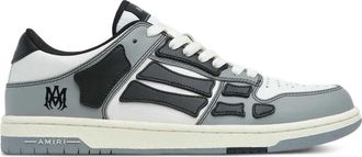 Amiri embossed skull leather sneakers - Wei&szlig;