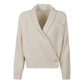 Brunello Cucinelli M12724306 Strickjacke - - Knitwear - Damen - Beige - S