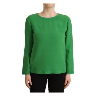 Armani Lang&auml;rmliger Rundhals-Pullover - - Tops - Damen - Gr&uuml;n - S