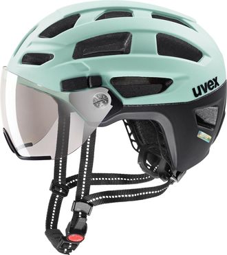 Uvex Finale Visor - sicherer Fahrradhelm f&uuml;r Damen und Herren - individuelle Gr&ouml;&szlig;enanpassung - 100% UVA-, B, C Schutz - Jade-Black matt - 56-61 cm