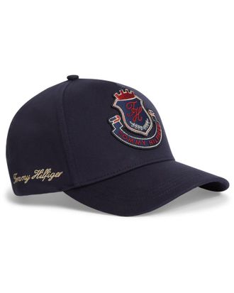 Tommy Hilfiger Cap aus Baumwolle mit Label-Aufn&auml;her in