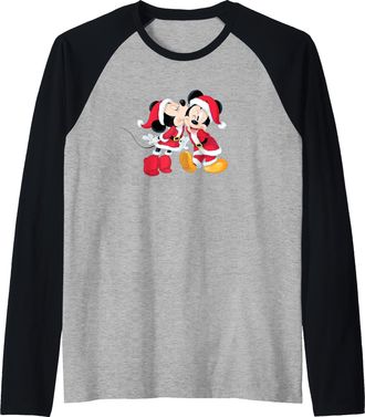 Disney Santa Mickey and Minnie Mouse Holiday Raglan