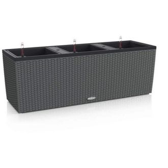 Lechuza Jardini&egrave;re - Trio cottage 30 - 100 x 32,5 x 34,5 cm - 42 L - Kit complet - Granit