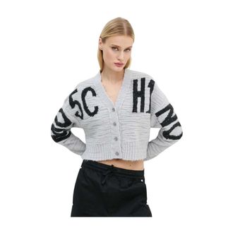 Moschino Wollmischungs-Strickjacke - - Knitwear - Damen - Grau - M