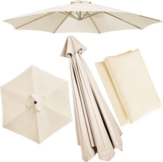 Generic Ersatz-Sonnenschirm-Stoffbezug, Sonnenschirm Ersatzbespannung - 200cm/270cm/300cm - Regenschirm Baldachin Sonnenschutz Abdeckung Ersatz Für 6/8 Arme, 