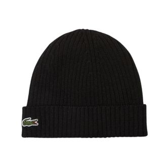 Lacoste Schwarze Beanie-M&uuml;tze - - Accessories - Herren - Schwarzk - ONE SIZE