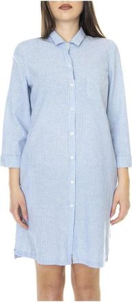 Barbour Femme, Robes, Bleu, Taille: 40 FR Abito Estivo Chemisier
