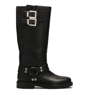 Kazar Lederstiefel mit Schnallen - - Shoes - Damen - Schwarzk - 40 EU