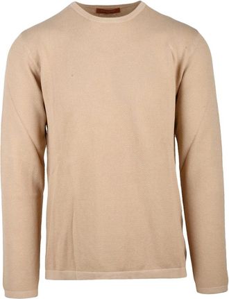 Daniele Fiesoli Homme, Pulls, Beige, Taille: L Pullover Girocollo