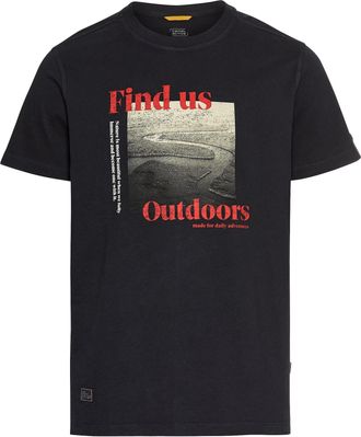 Camel Active Herren T-Shirt mit Print aus Organic Cotton Dunkelblau, menswear-4XL
