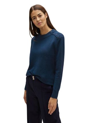 Street One Damen Strickpullover Atlantic Blue Melange 40
