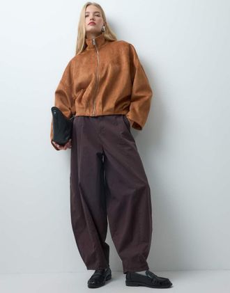 Vero Moda bomber zipp&eacute; marron clair