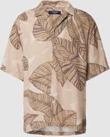 Jack & Jones Freizeithemd mit Leinen-Anteil und Allover-Print Modell BLUREX