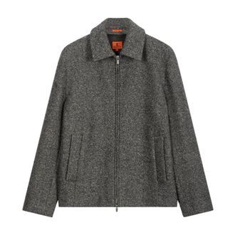 Barena Hemdjacke mit Rei&szlig;verschluss - - Jackets - Herren - Grau - S
