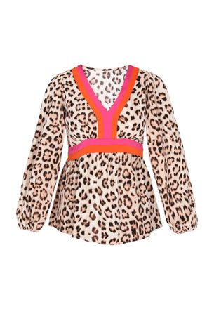 Faina Bluse Frauen braun mehrfarbig