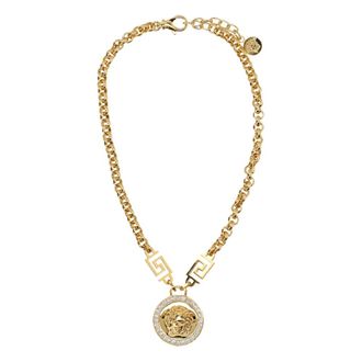 Versace La Medusa Kristall-Halskette - - Accessories - Damen - Gelb - ONE SIZE