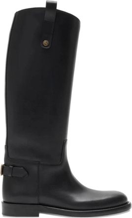 Burberry Femme, Chaussures, Noir, Taille: 40 EU Bottes de pluie &agrave; semelle crant&eacute;e et empi&egrave;cement &agrave; carreaux