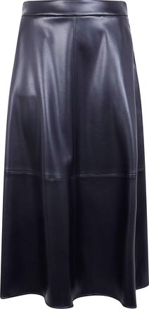 Max Mara Smmninfa Eco Leather Round Midi Skirt