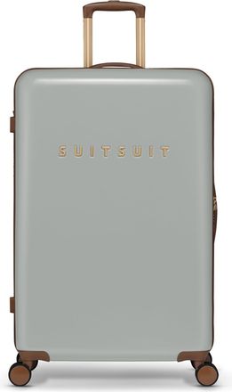 SuitSuit Koffer Gro&szlig; 76 cm - Hartschalen Reisekoffer mit Rollen - TSA-Schloss - 94 L - Fab Seventies Limestone