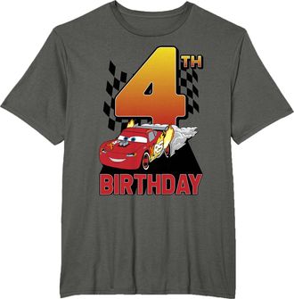 Disney Pixar Cars Lightning McQueen Fourth Birthday T-Shirt
