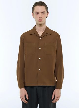 Fursac Chemise &agrave; col requin en viscose - Taille XL - Homme