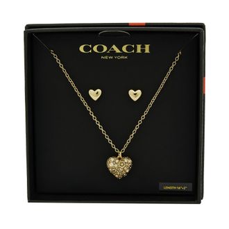 Coach Schmuckset Halskette und Ohrringe Coach 37541359 Goldfarben