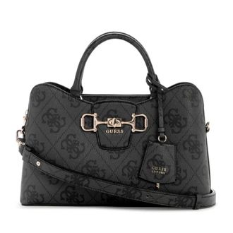 Guess Femme, Sacs, Noir, Taille: ONE Size Janie Logo Girlfriend Satchel