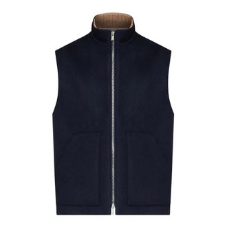 Lardini Weste aus Wolle und Kaschmir - - Jackets - Herren - Blau - L