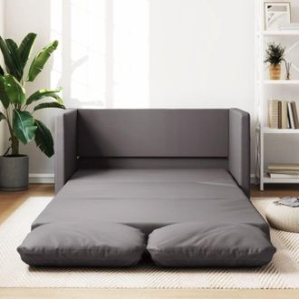 vidaXL Vidaxl - Canap&eacute;-lit 2 en 1 gris 112x174x55 cm similicuir