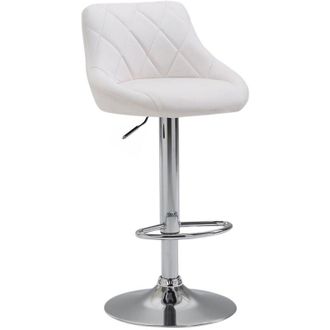 Clp Design tabouret avec des idées dans le cuir dimitation et les coutures élégantes différentes couleurs colore : Blanc