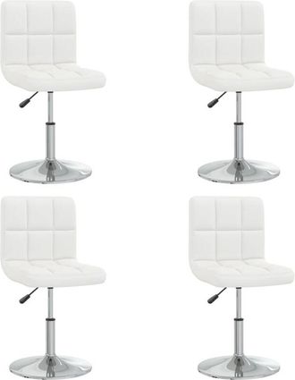 vidaXL Esszimmerst&uuml;hle 4 Stk. Wei&szlig; Kunstleder vidaXL912397