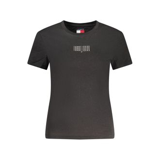 Tommy Hilfiger Schwarzes Baumwoll Damen T-Shirt