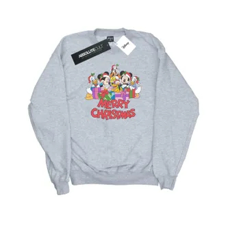 Disney Mickey Mouse And Friends Christmas Sweatshirt f&uuml;r Damen (Grau)