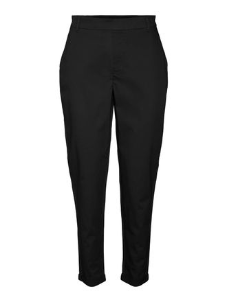 Vero Moda Vero Moda Womens VMMAYRA MR Tapered Cotton Pant Hose, Black, S/30