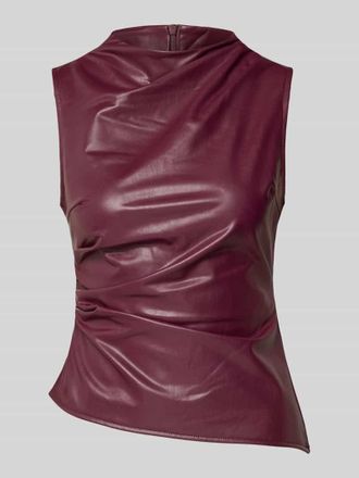 Noisy May Top in Leder-Optik mit Raffungen Modell DANDY